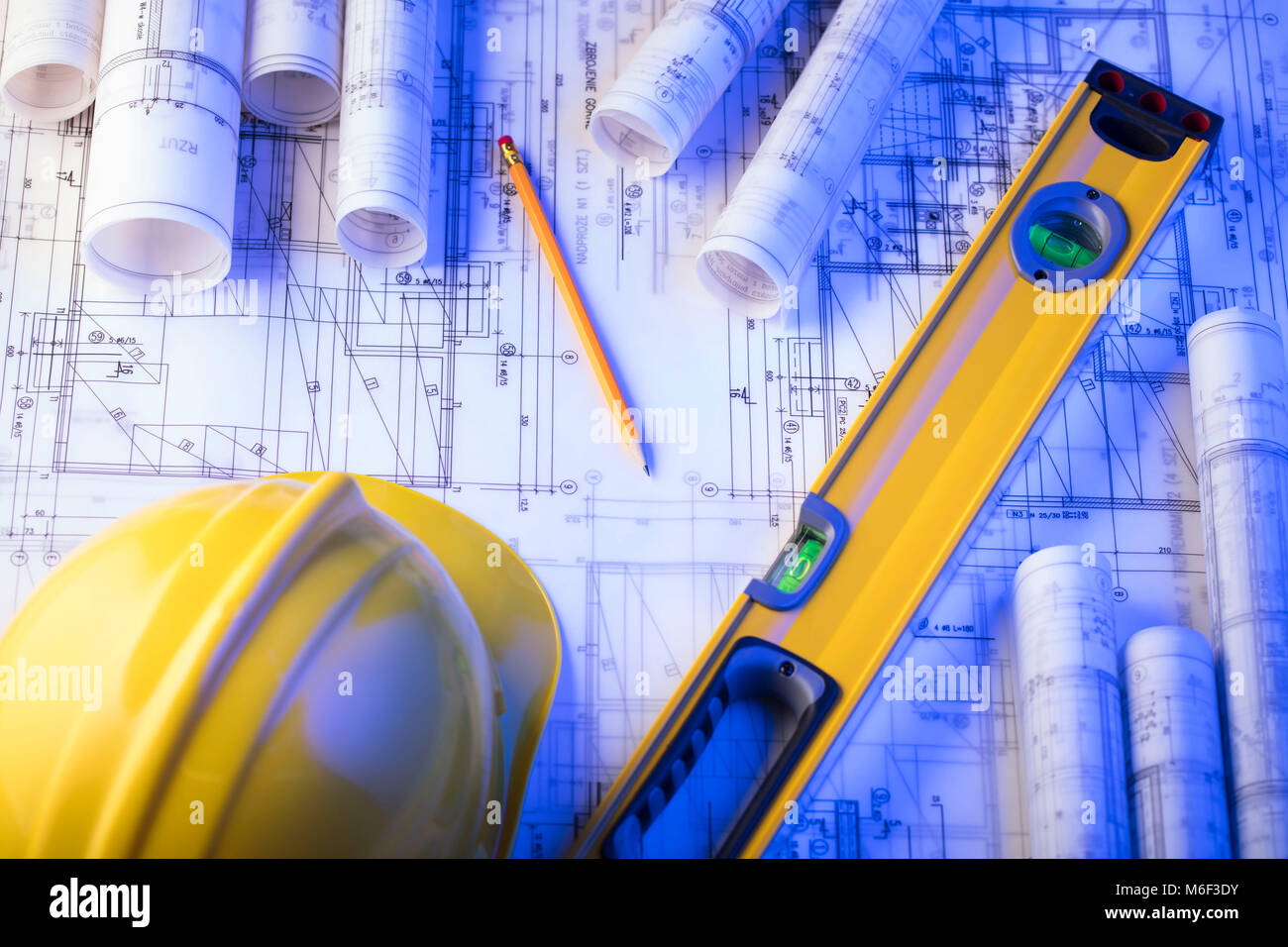 Construction blueprints hi-res stock photography and images - Alamy