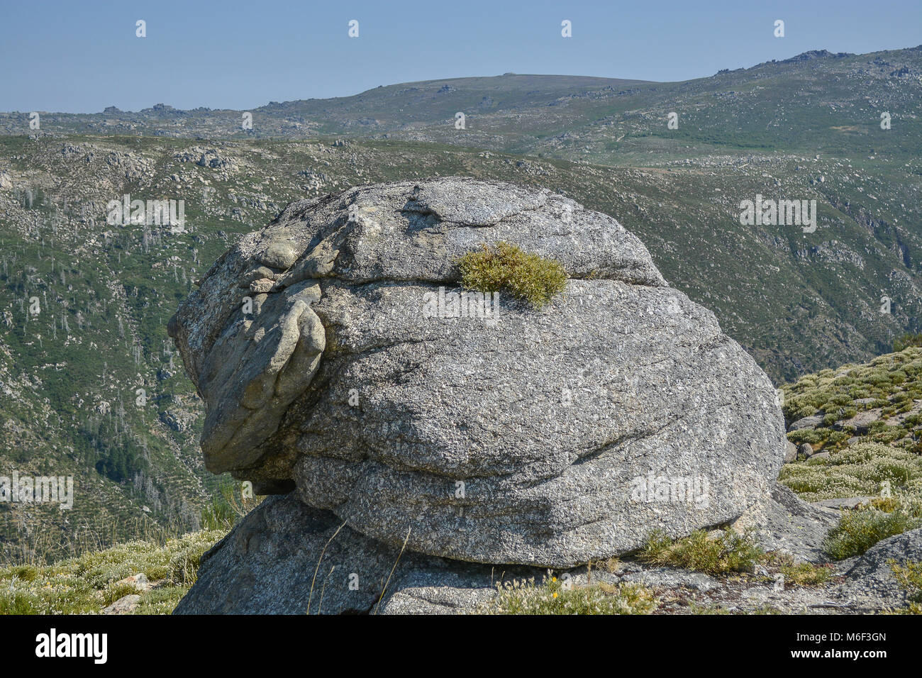 big stone in the top of the mountain Stock Photo - Alamy