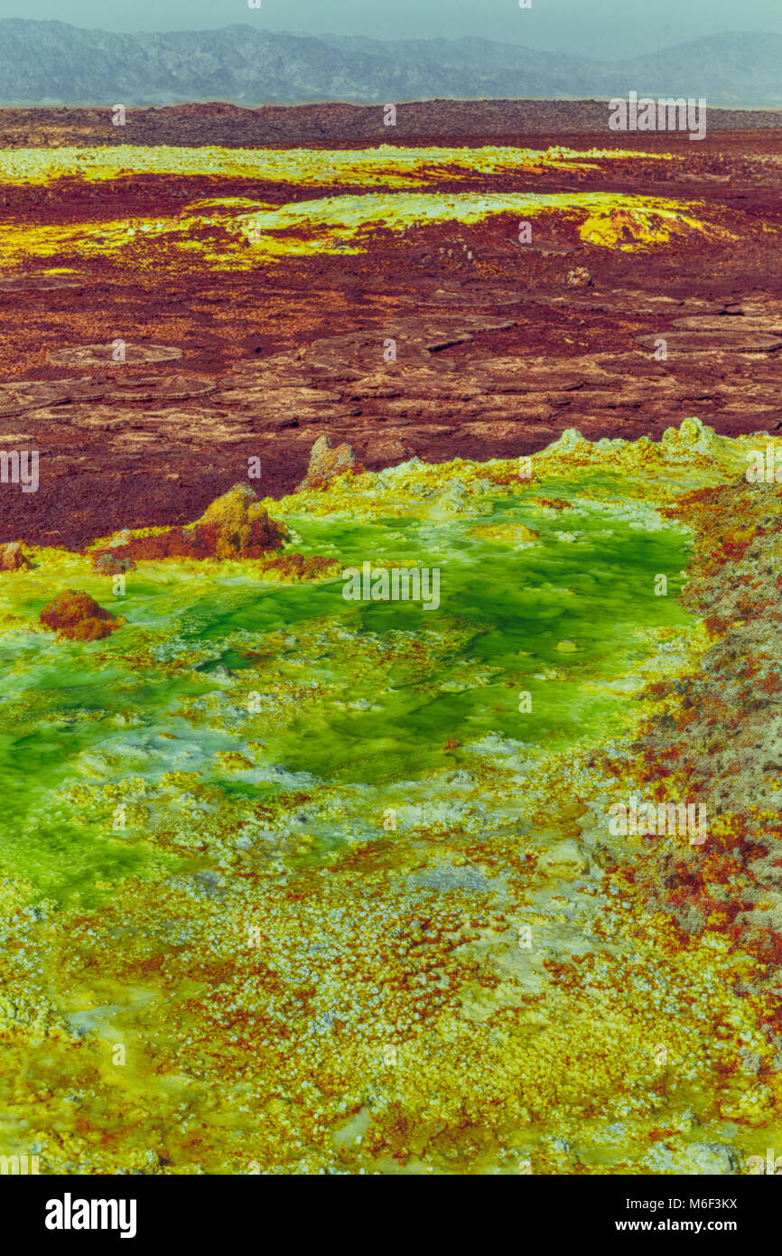 in danakil ethiopia africa the volcanic depression of dallol lake and ...