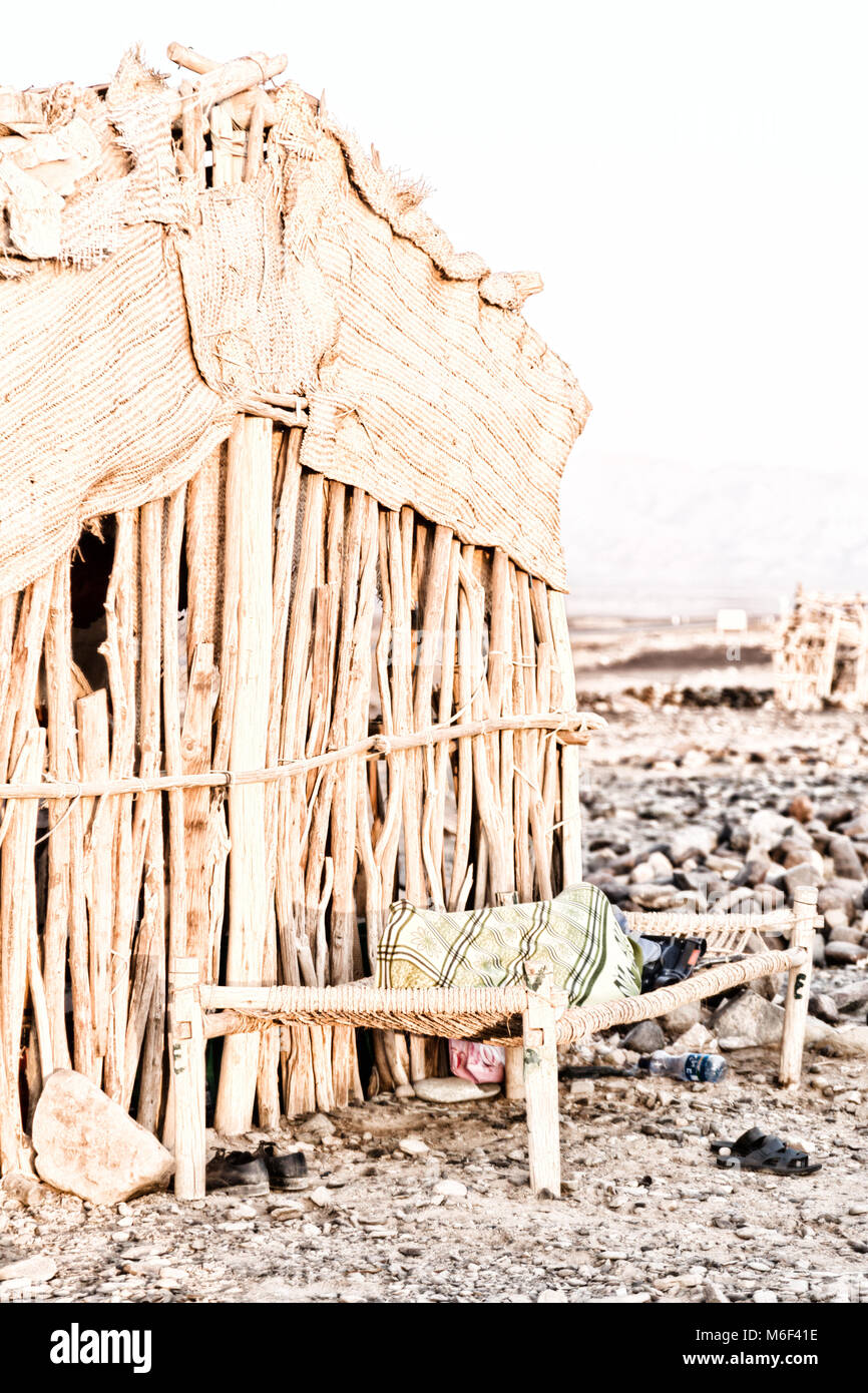 in ethiopia africa the poor house of people in the desert of stone ...