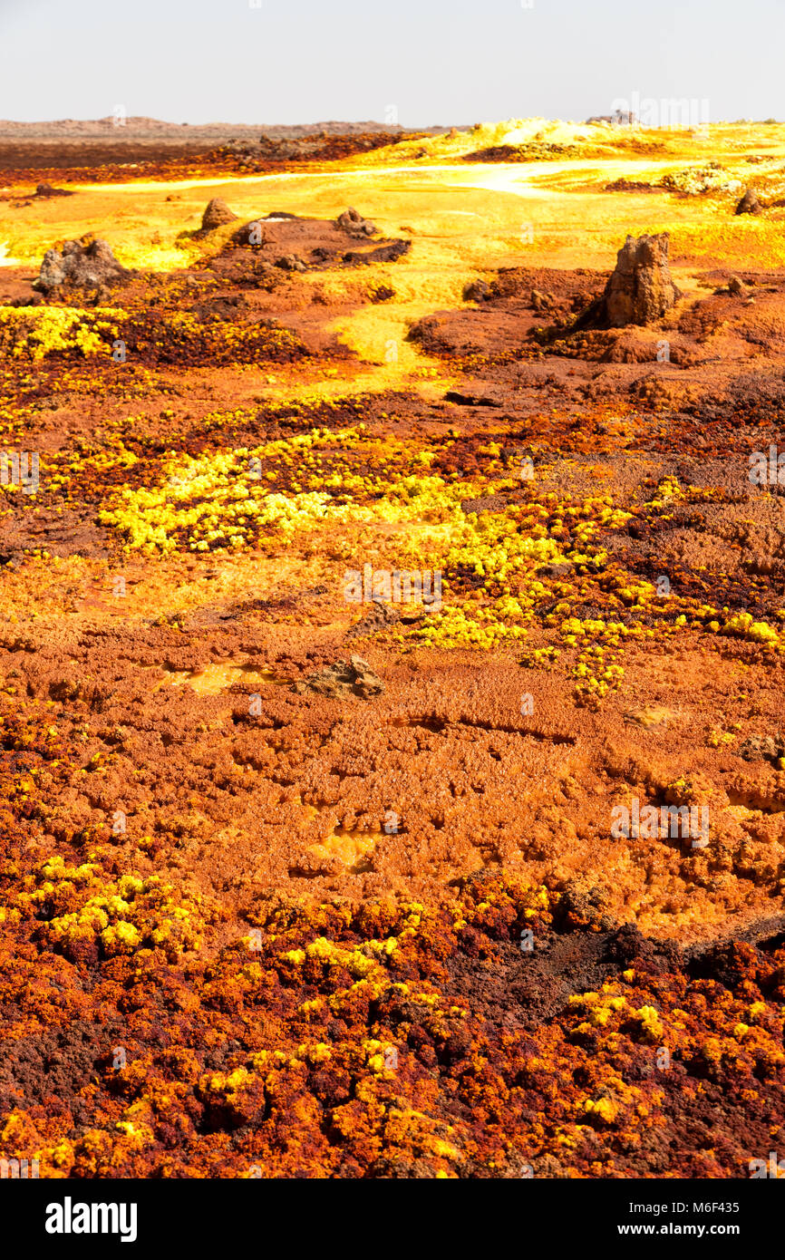 in danakil ethiopia africa the volcanic depression of dallol lake and ...