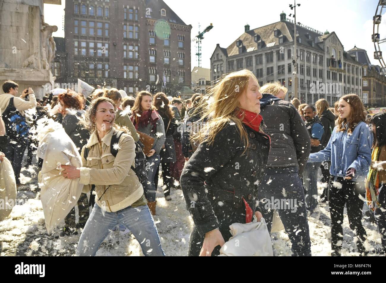 Amsterdam, Netherlands: A young woman taking the momentum to attack ...