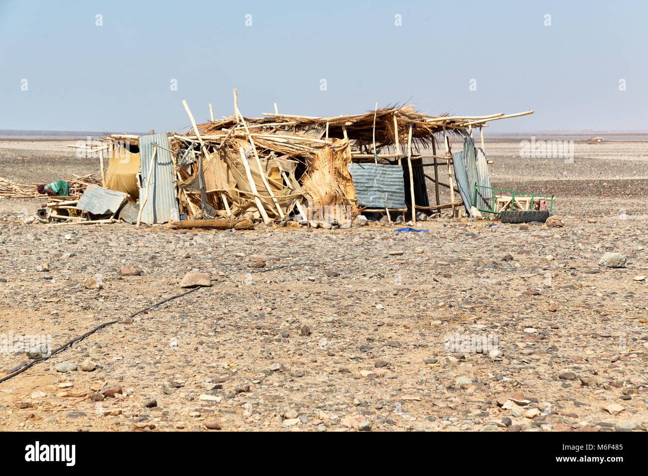 in ethiopia africa the poor house of people in the desert of stone ...