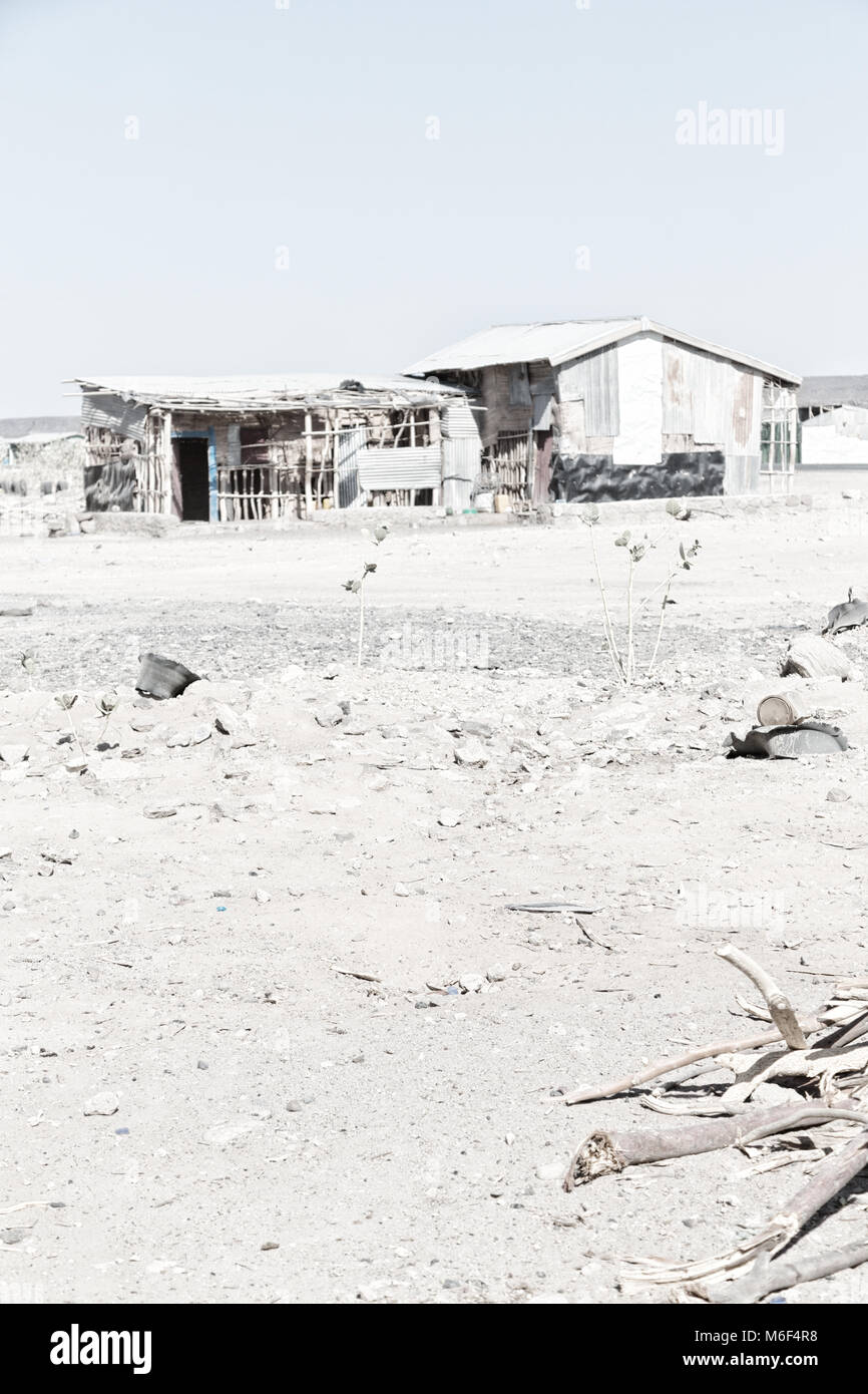 in ethiopia africa the poor house of people in the desert of stone ...