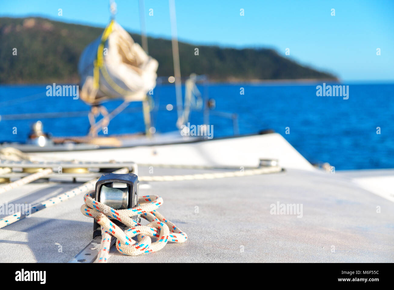 in australian catamaran a old rope in the sky like abstract concept ...