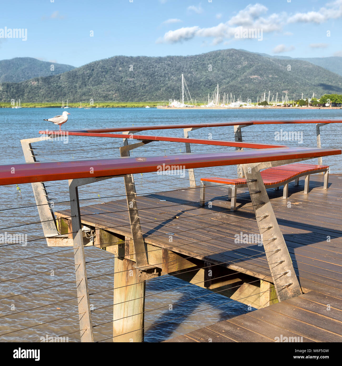 in australia pier for the boat and tourist in the ocean Stock Photo - Alamy