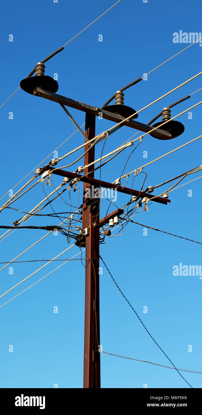 in australia the concept of power line with electrical pole in the ...