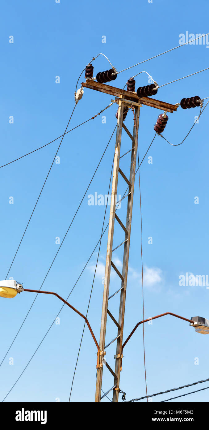 in australia the concept of power line with electrical pole in the ...