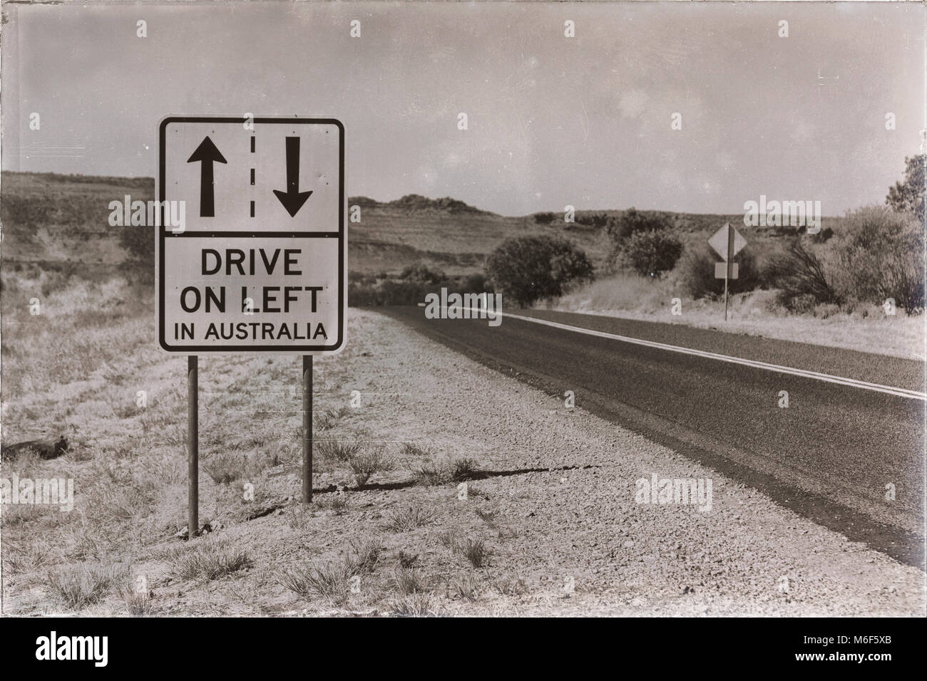 Road safety signs outback queensland hi-res stock photography and ...