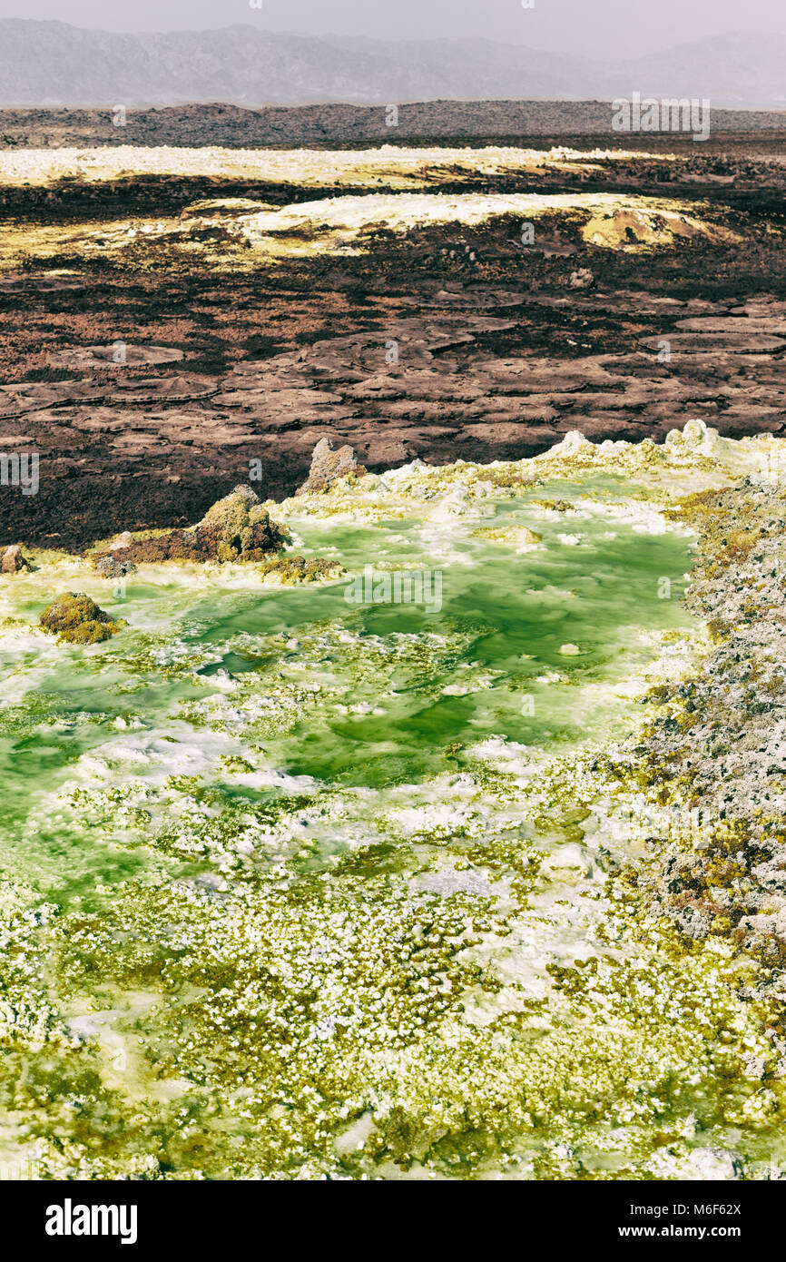 in danakil ethiopia africa the volcanic depression of dallol lake and ...
