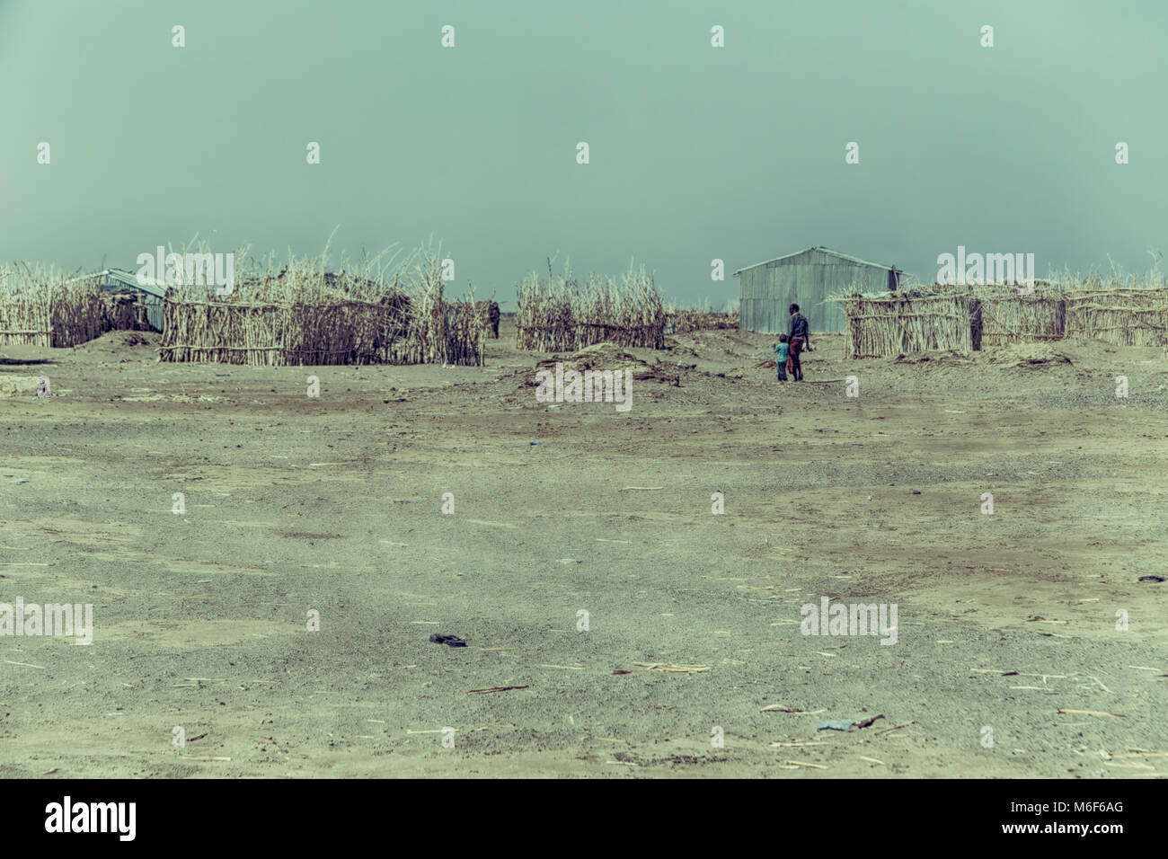 in ethiopia africa the poor house of people in the desert of stone ...