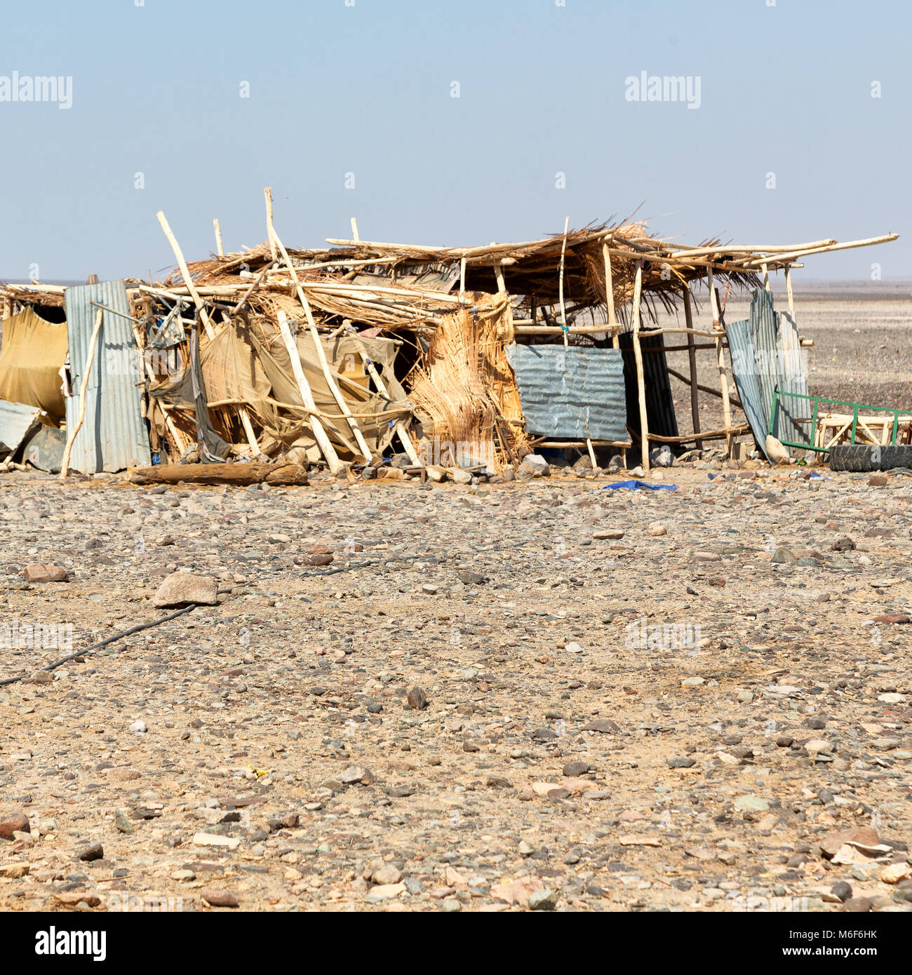 in ethiopia africa the poor house of people in the desert of stone ...