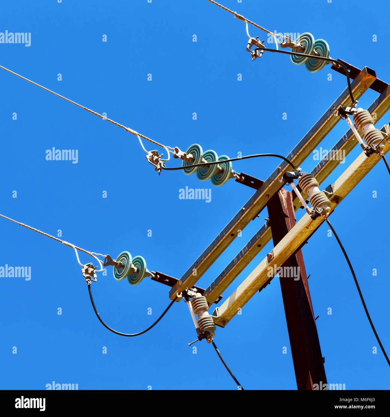 in australia the concept of power line with electrical pole in the ...
