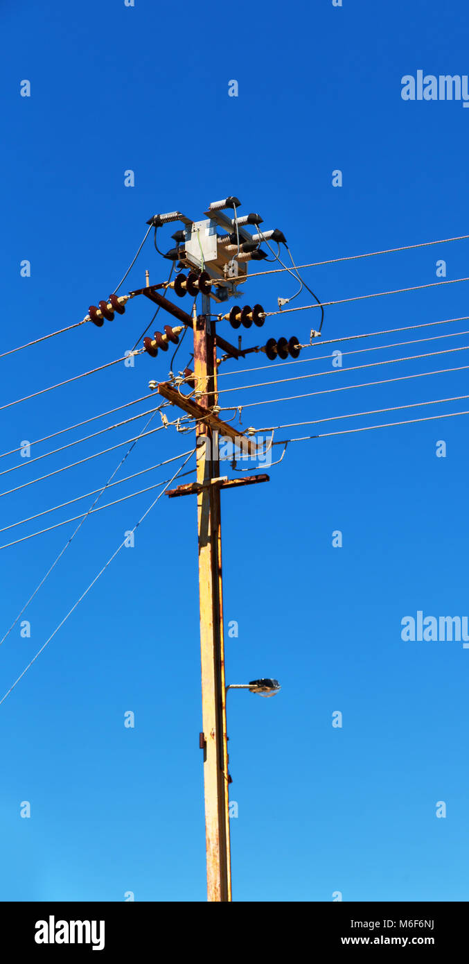 in australia the concept of power line with electrical pole in the ...