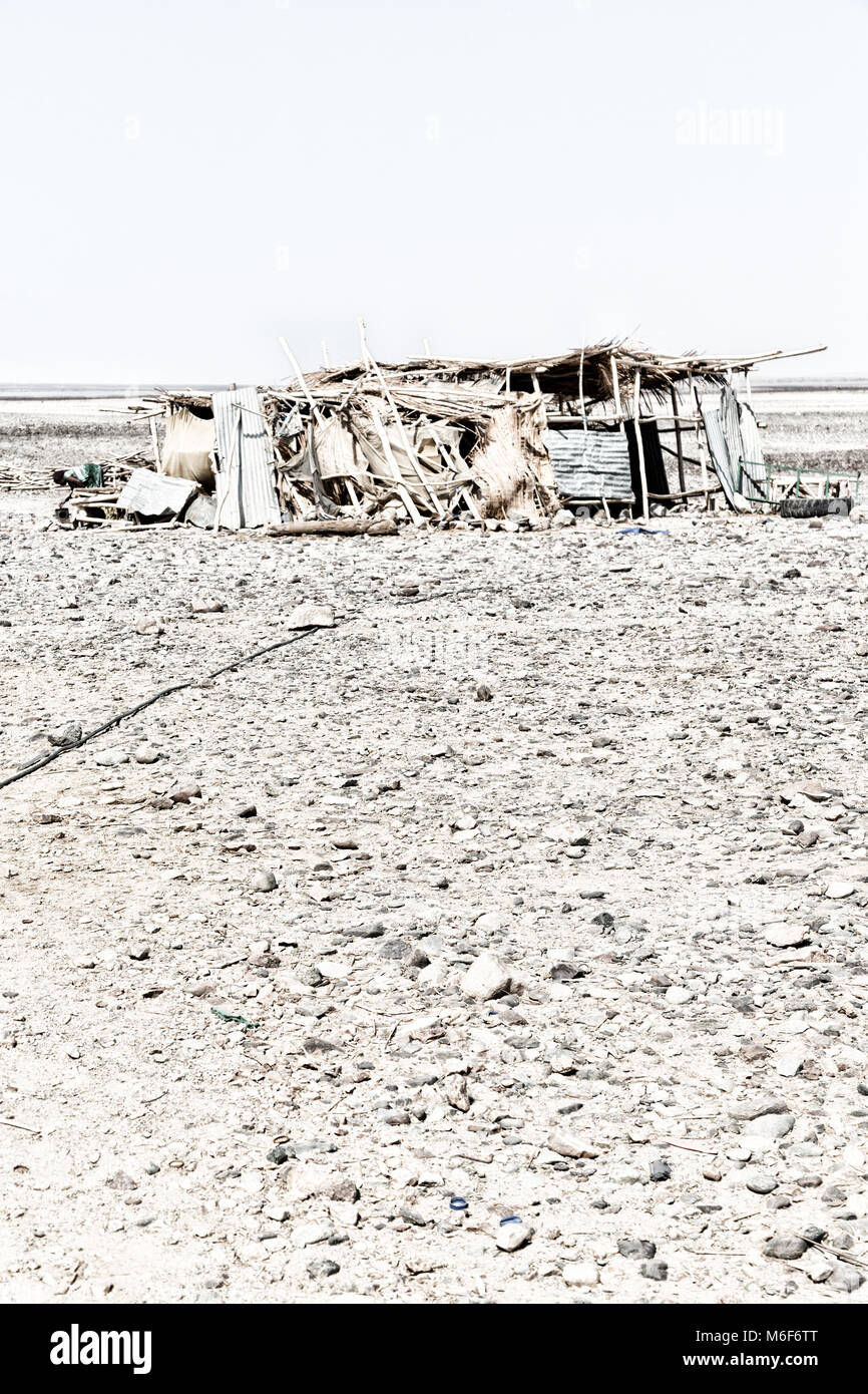 in ethiopia africa the poor house of people in the desert of stone ...