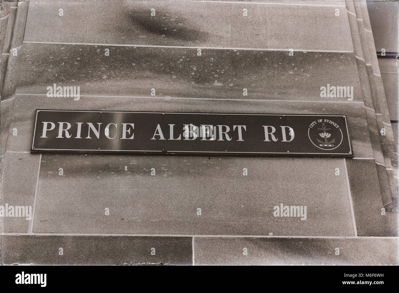 in australia sidney the sign of prince albert street in the wall Stock ...