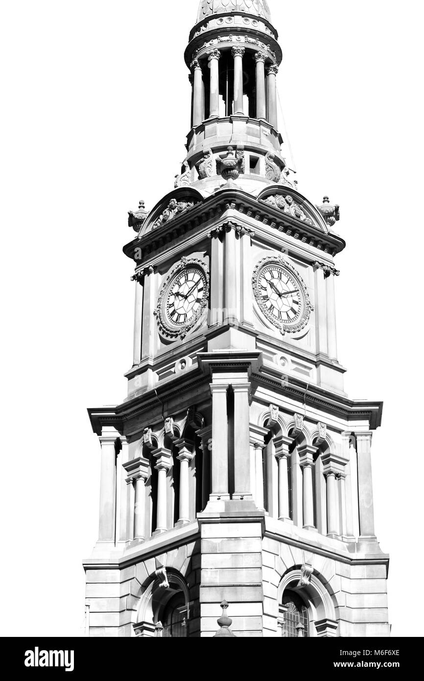 in australia sydney the antique clock tower in the sky Stock Photo - Alamy