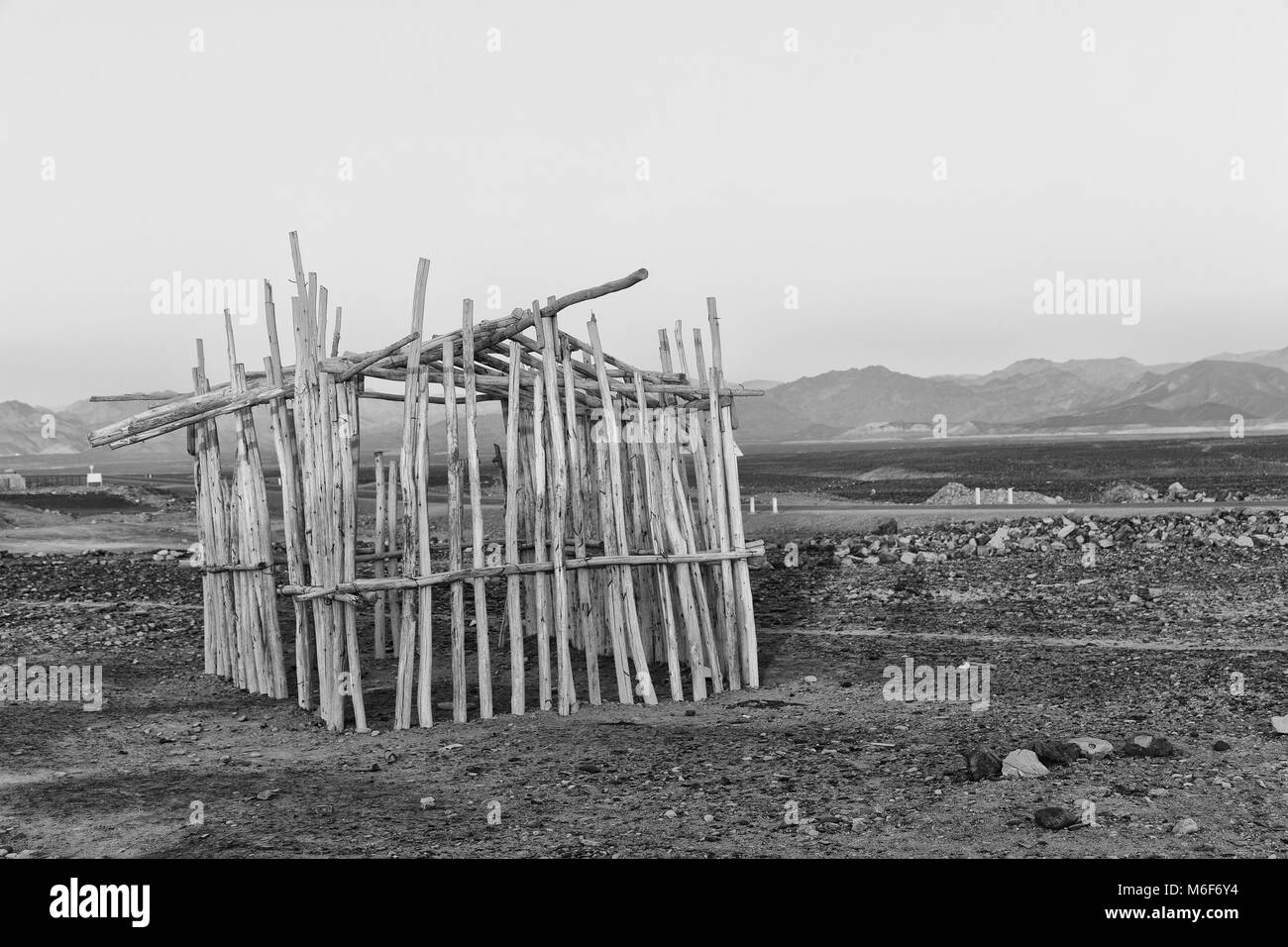 in ethiopia africa the poor house of people in the desert of stone ...