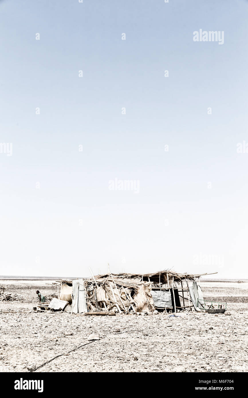 in ethiopia africa the poor house of people in the desert of stone ...