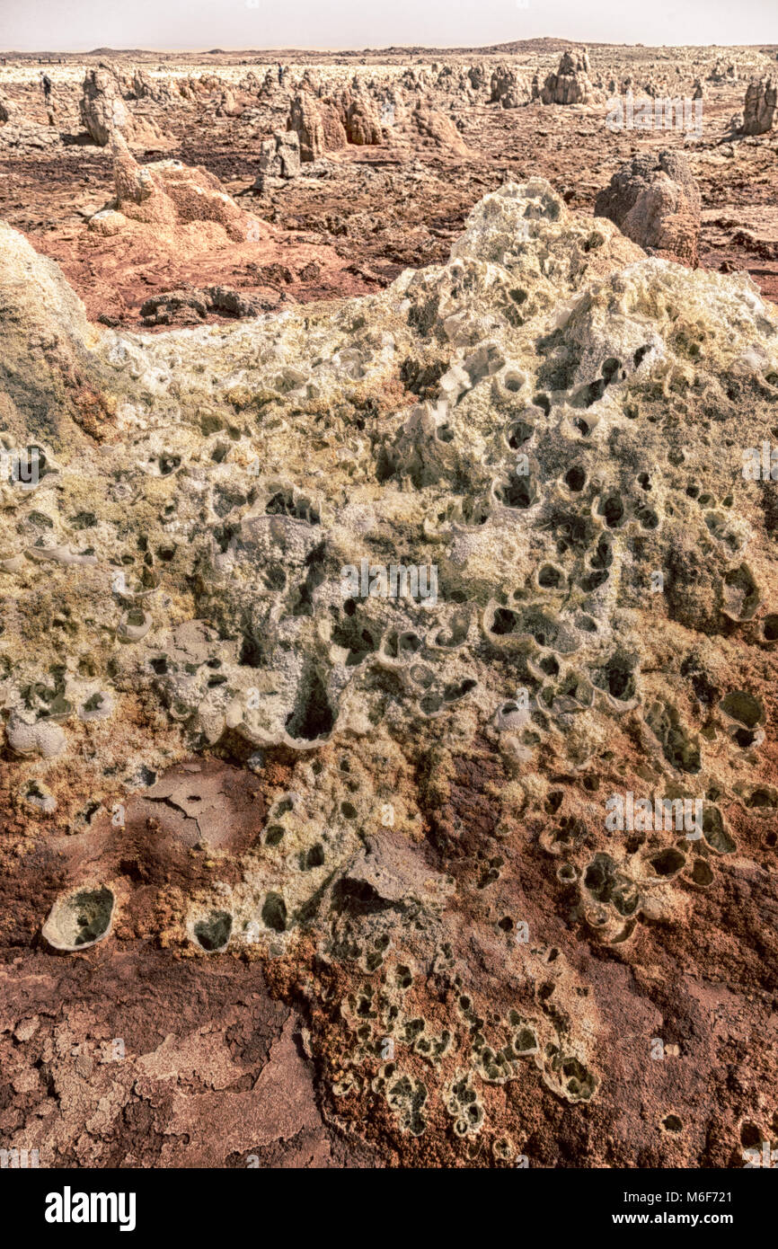 in danakil ethiopia africa the volcanic depression of dallol Stock ...