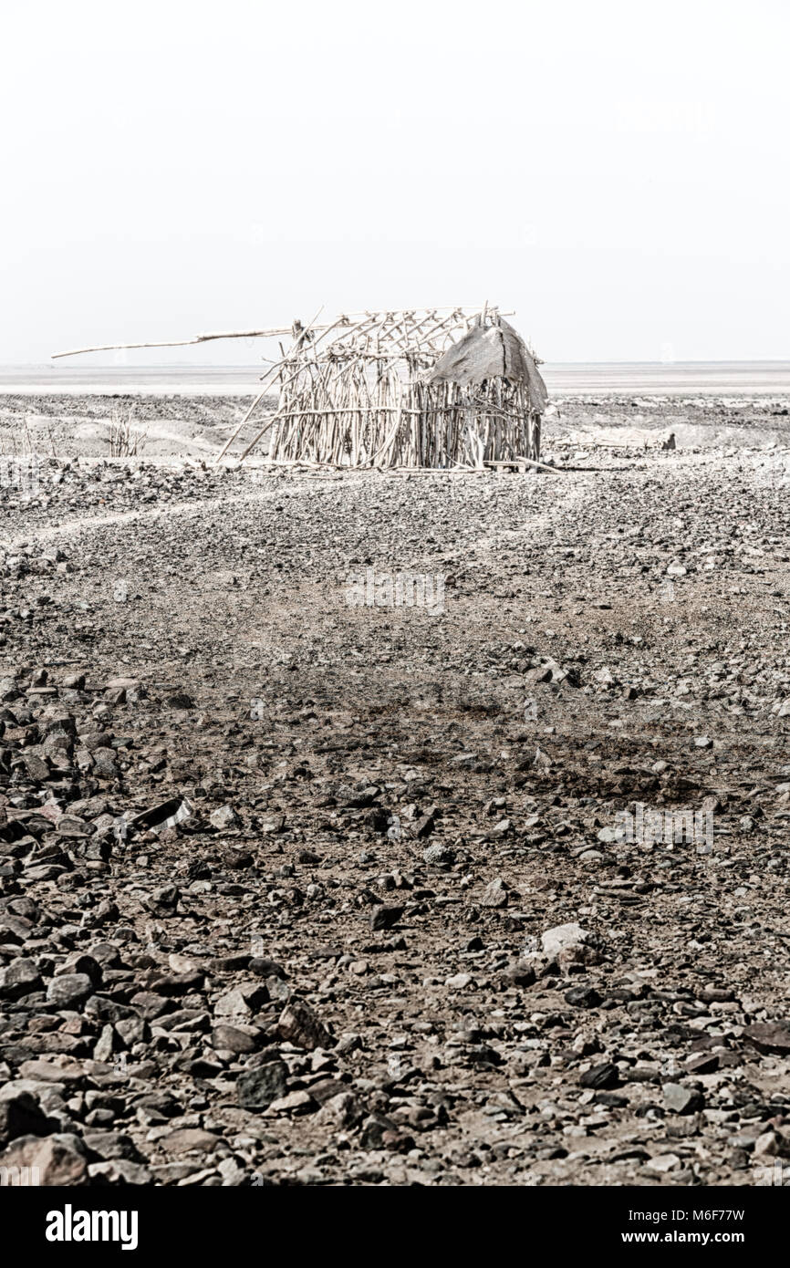 in ethiopia africa the poor house of people in the desert of stone ...