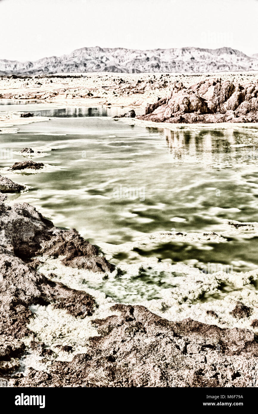 in danakil ethiopia africa the volcanic depression of dallol lake and ...