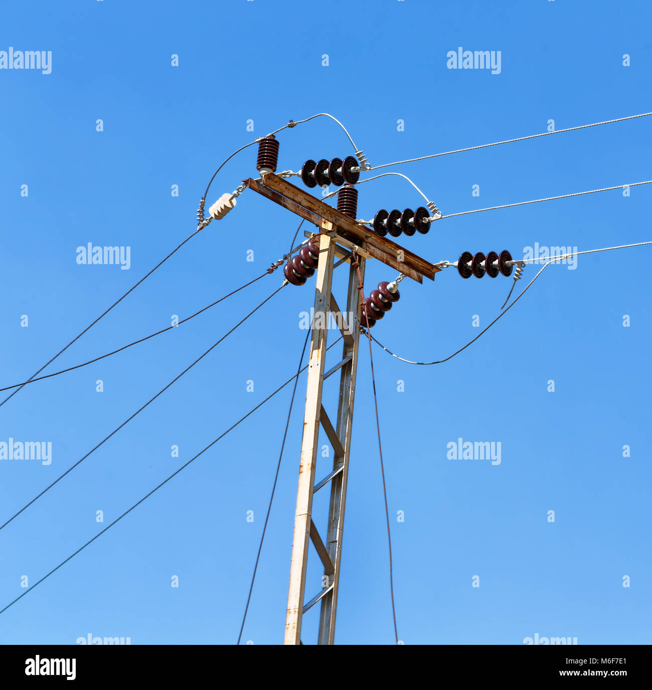 in australia the concept of power line with electrical pole in the ...