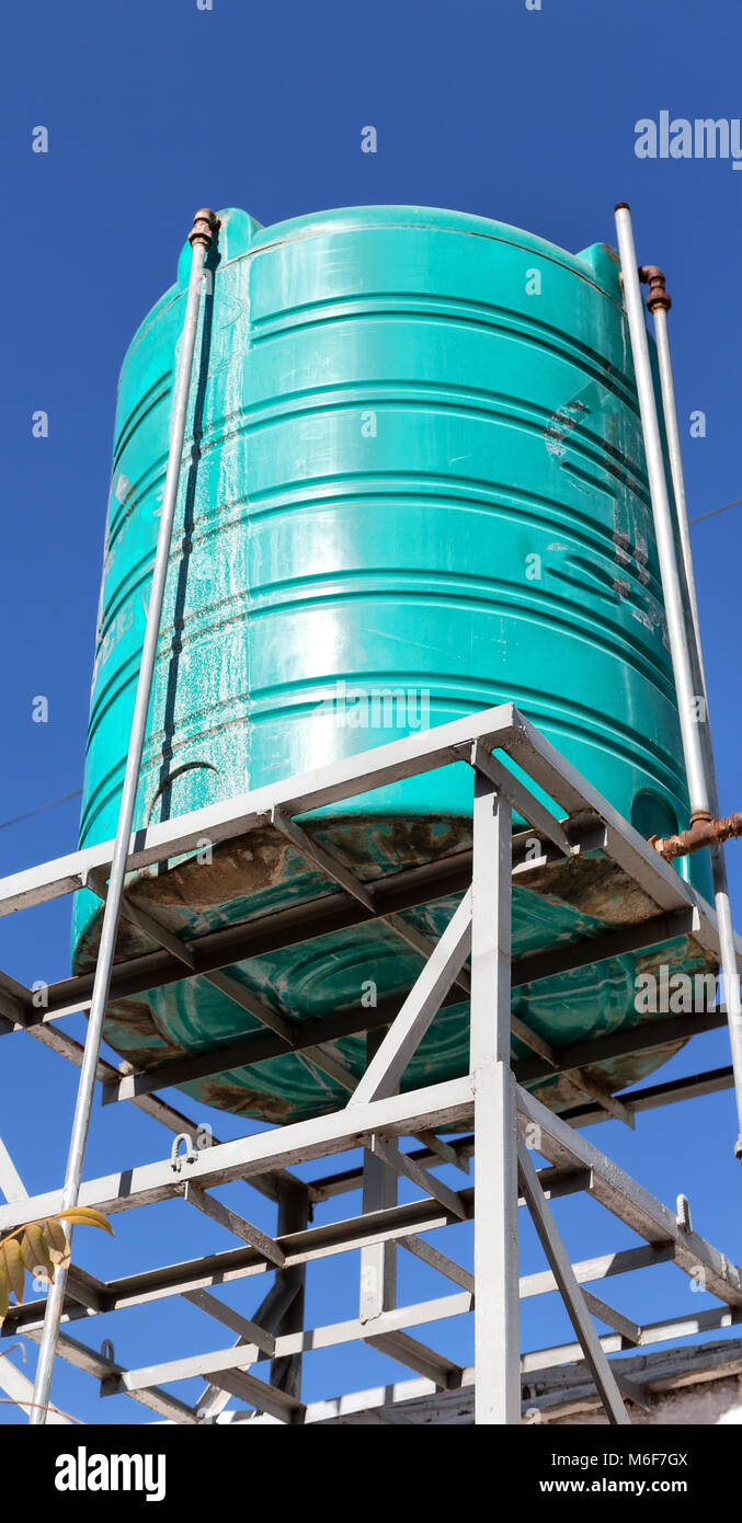 Building exterior roof top water storage tank hi-res stock photography ...