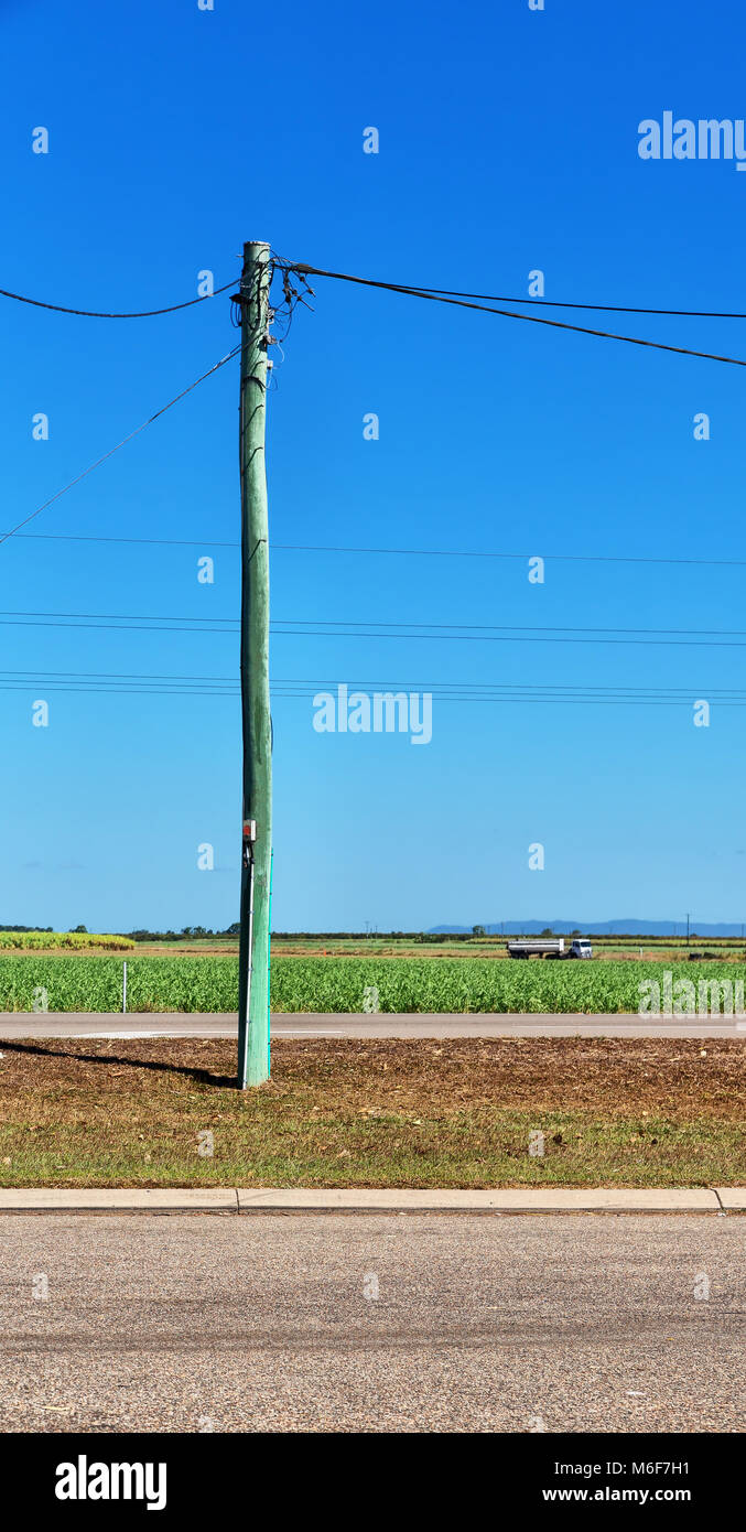 in australia the concept of power line with electrical pole in the ...