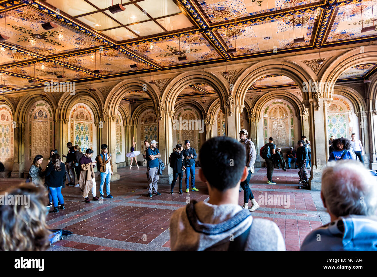 Central park bethesda terrace arcade hi-res stock photography and ...