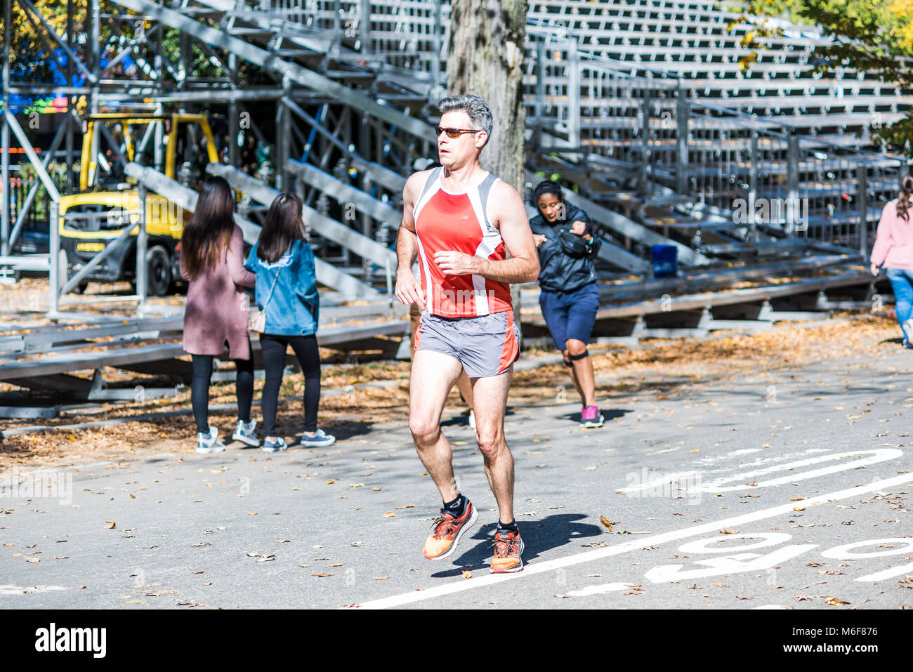 New York City, USA - October 28, 2017: Midtown Manhattan with people ...