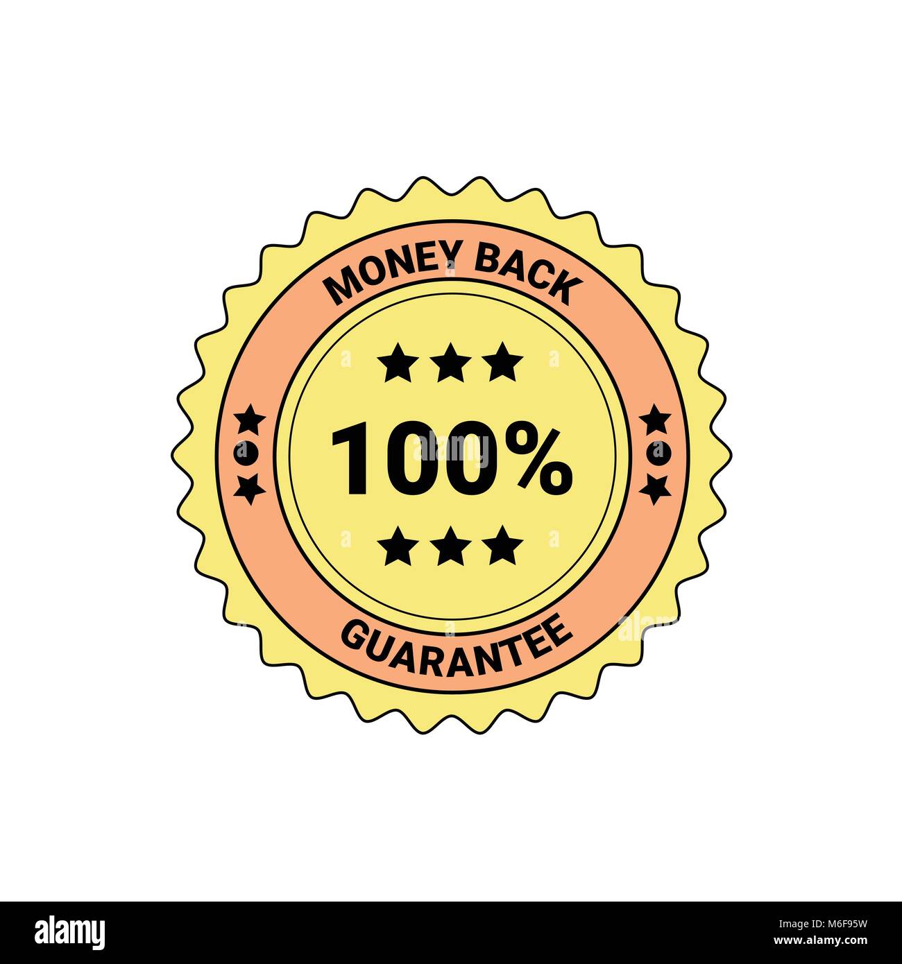 Money Back Guarantee Element Badge Or Label Isolated Business Seal ...