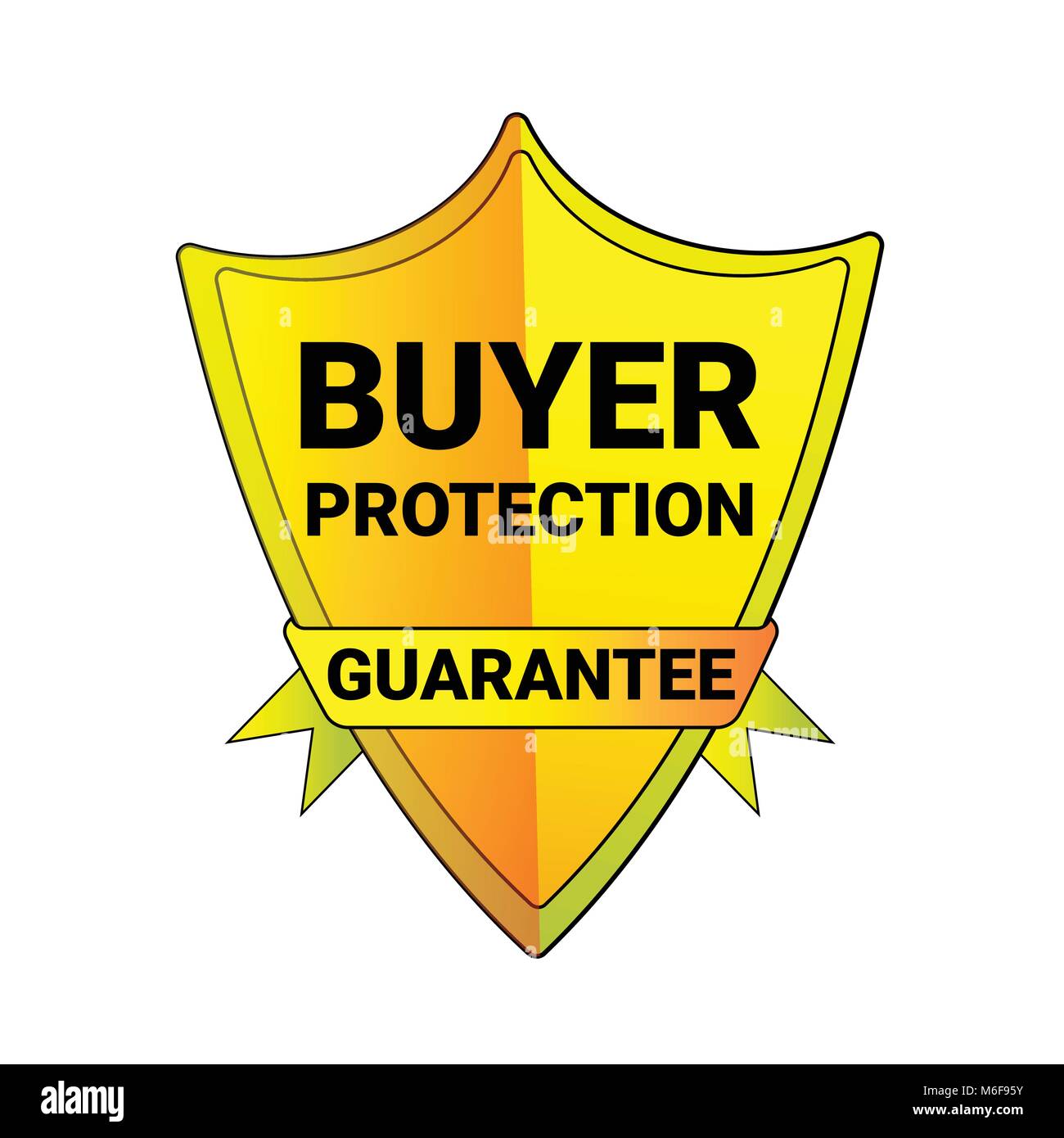 Seal Buyer Protection Guarantee Shield Logo Isolated Badge Icon Stock ...