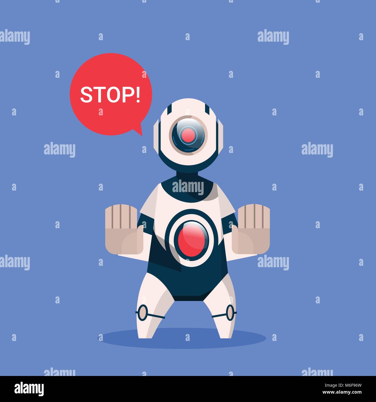 Stop artificial intelligence Stock Vector Images - Alamy