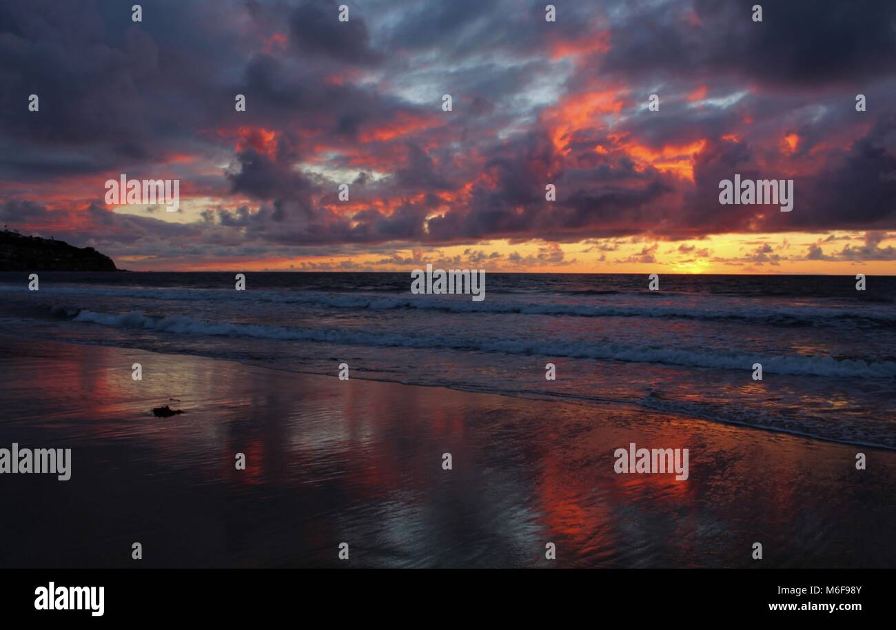 Sunset at Torrance Beach, Los Angeles, California Stock Photo - Alamy