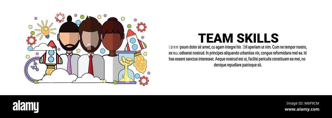 Team Skills Development Business Concept Horizontal Banner With Copy ...