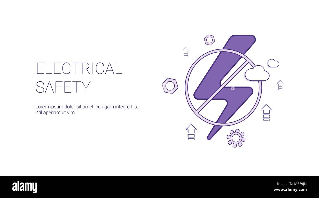 Electricial Safety Concept Template Web Banner With Copy Space Stock ...