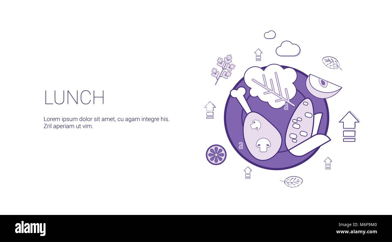 Lunch Break And Time For Rest Template Web Banner With Copy Space Stock ...