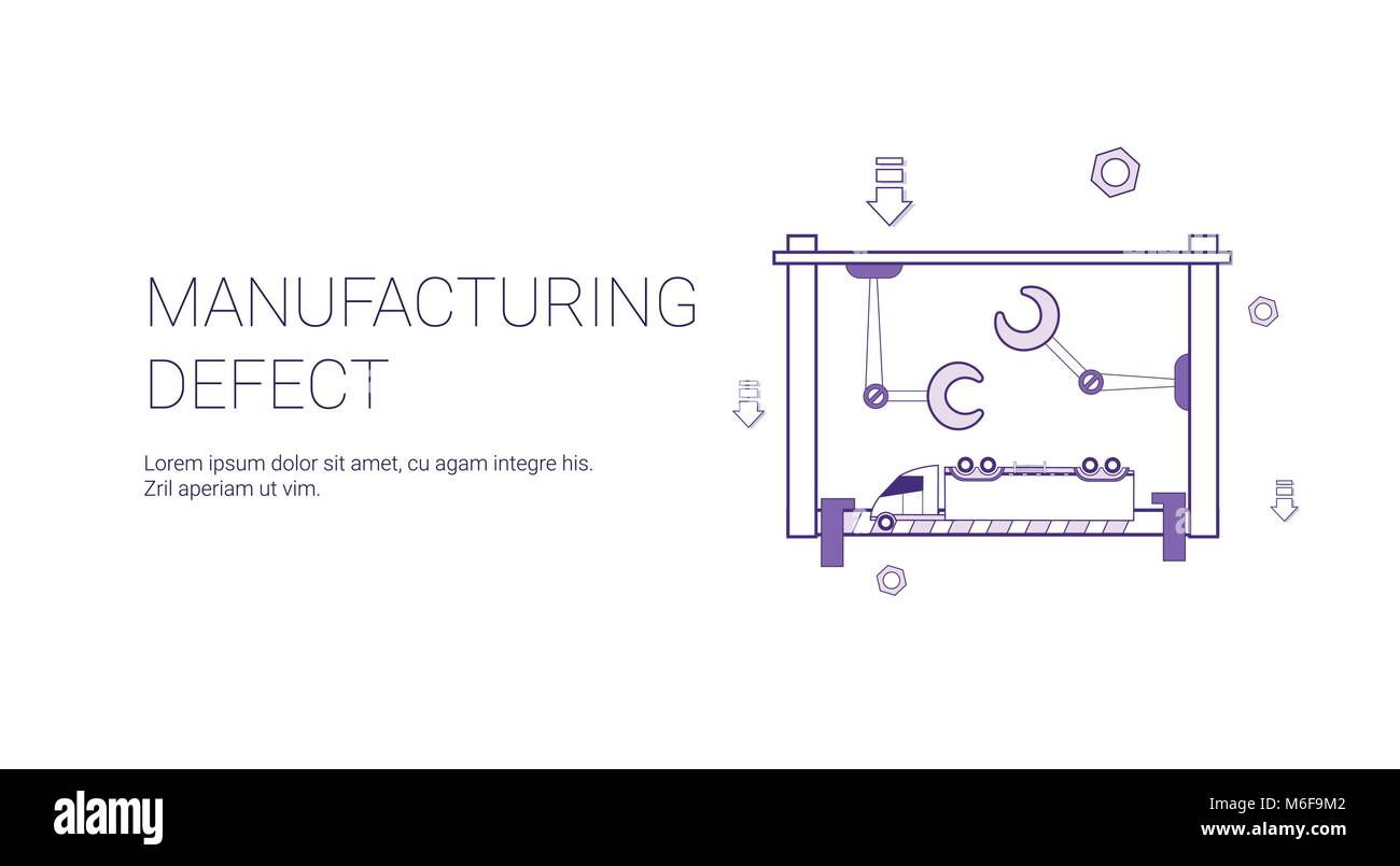 Manufacturing Defect Template Web Banner With Copy Space Stock Vector ...