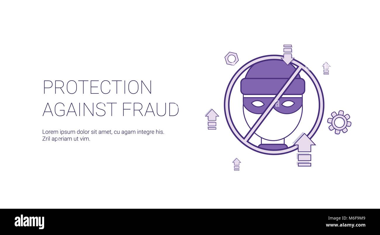 Protection Against Fraud Template Web Banner With Copy Space Stock ...