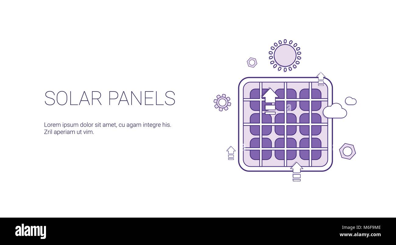 Solar panels eco friendly Stock Vector Images - Alamy