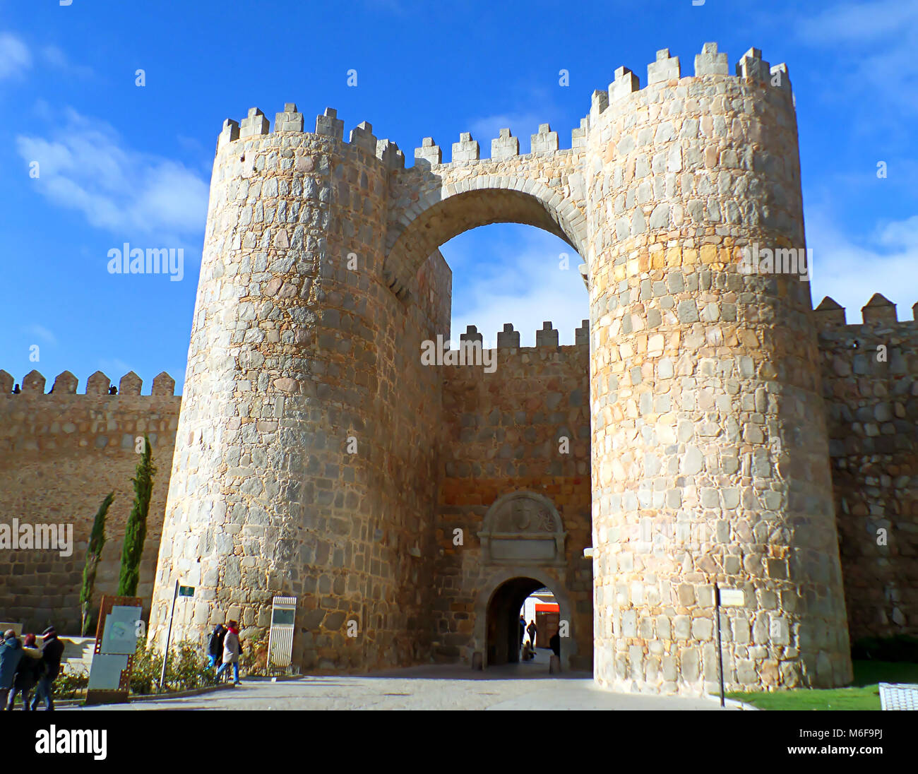 Puerta del Alcazar, the medieval city gate of Avila, Spain Stock Photo ...