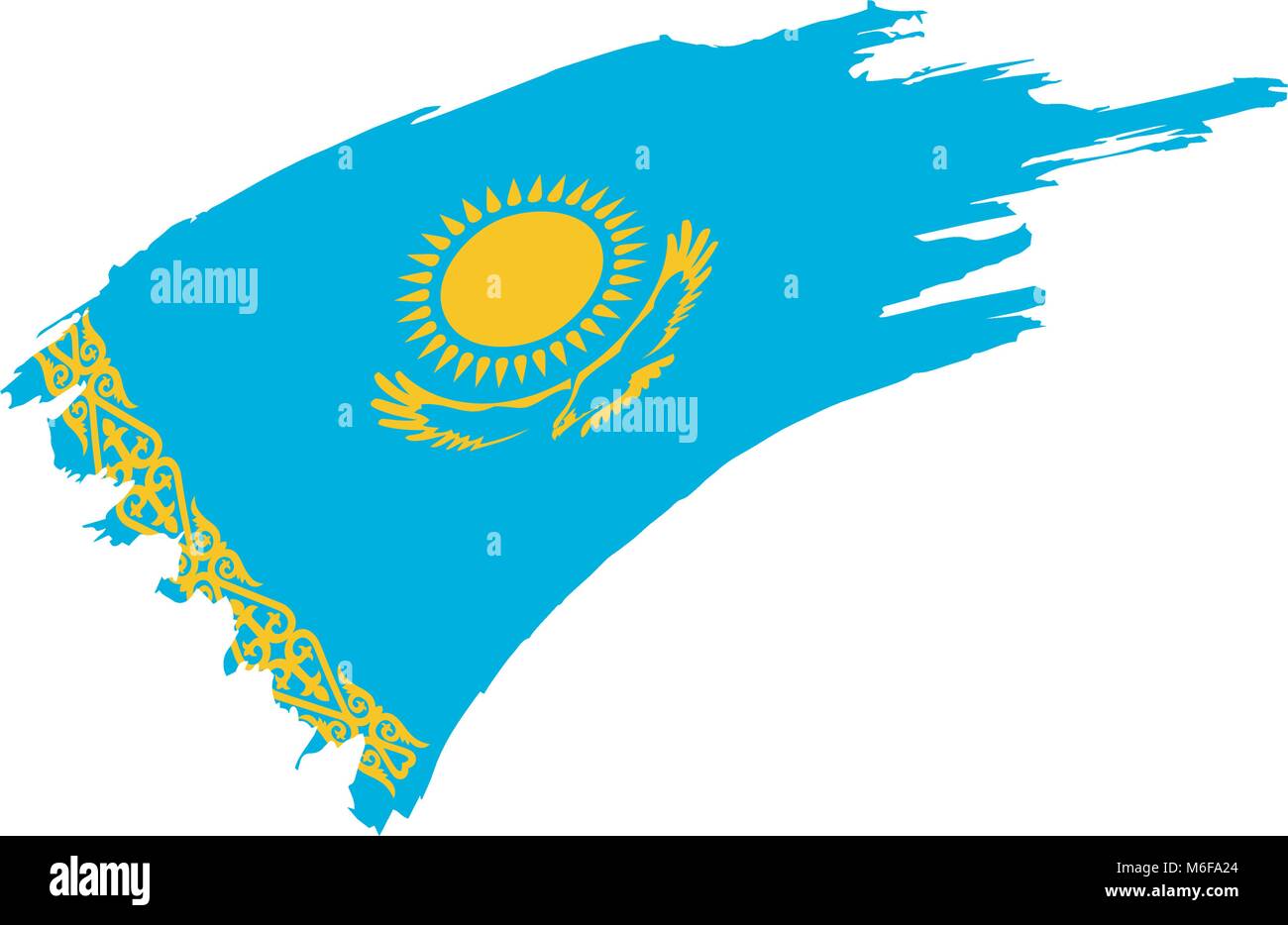 Kazakhstan flag, vector illustration Stock Vector Image & Art - Alamy