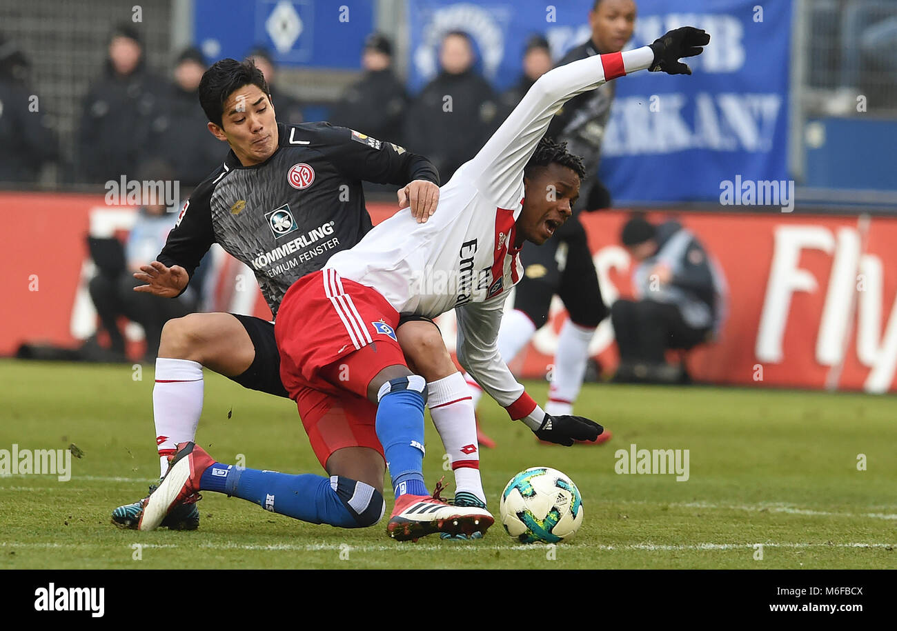 Hamburg, Germany. 3rd March 2018. German Bundesliga match Hamburger SV ...