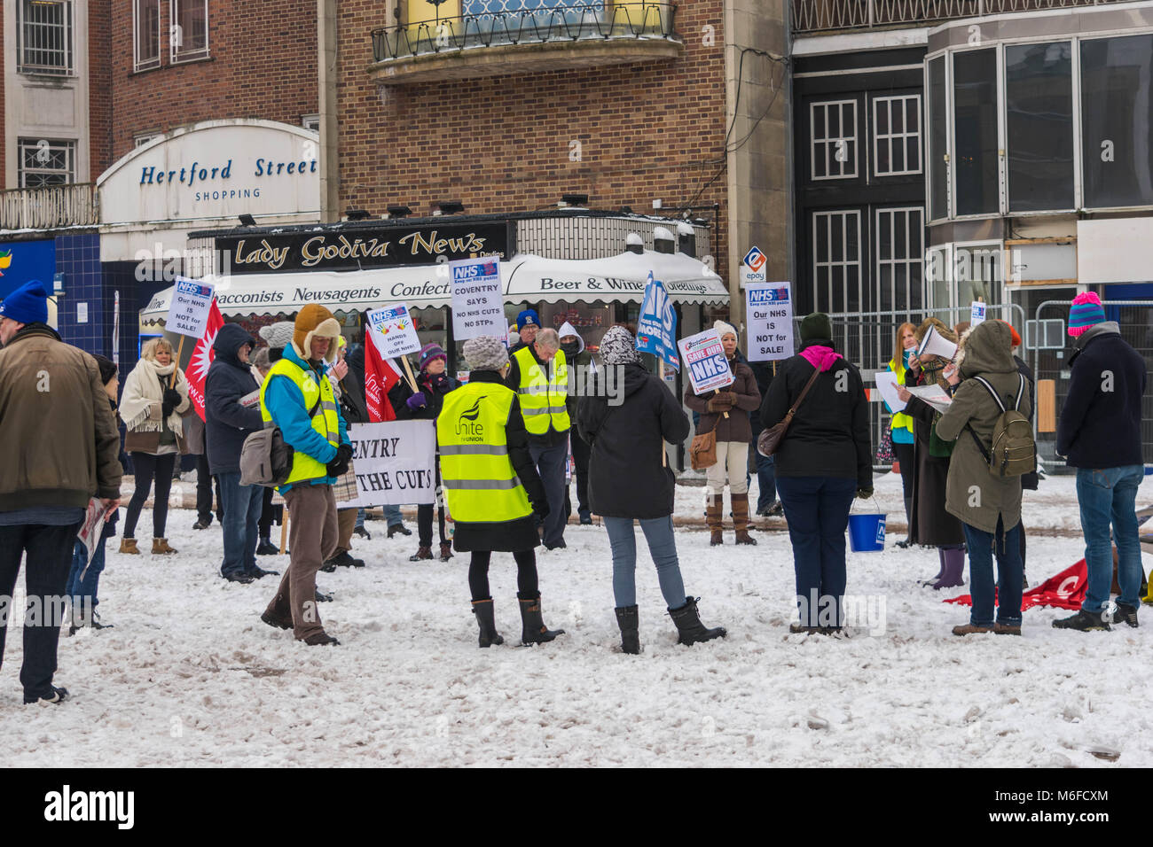 Coventry, UK. 3rd March 2018. Demonstrations and protests against ...