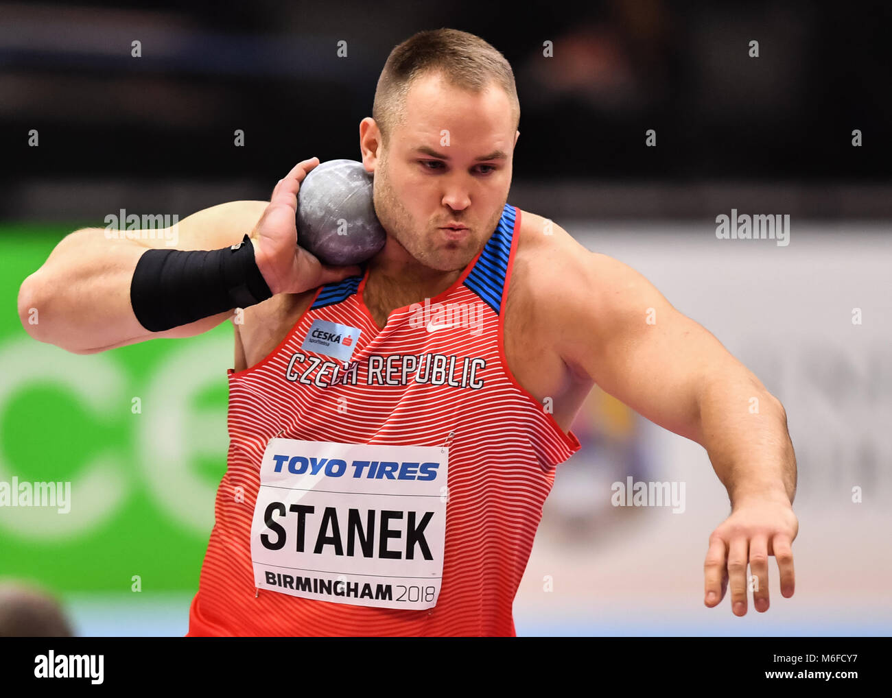 Tomas Stanek (CZE) in Men's Shot Put Final during IAAF World Indoor ...