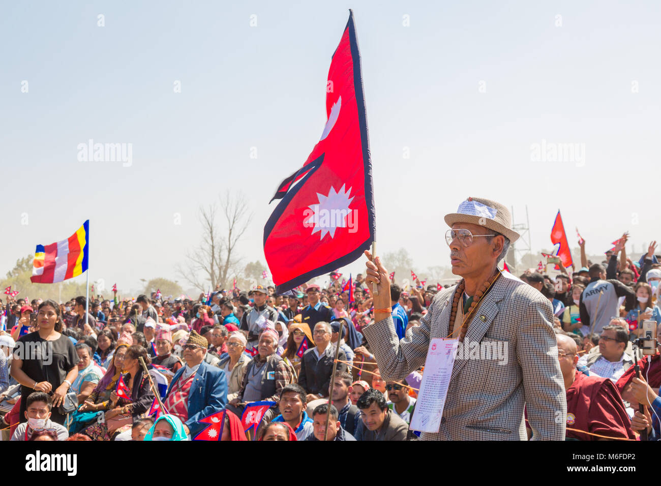 Kathmandu Nepal -Mar 3,2018: People taking part in the Guinness World ...
