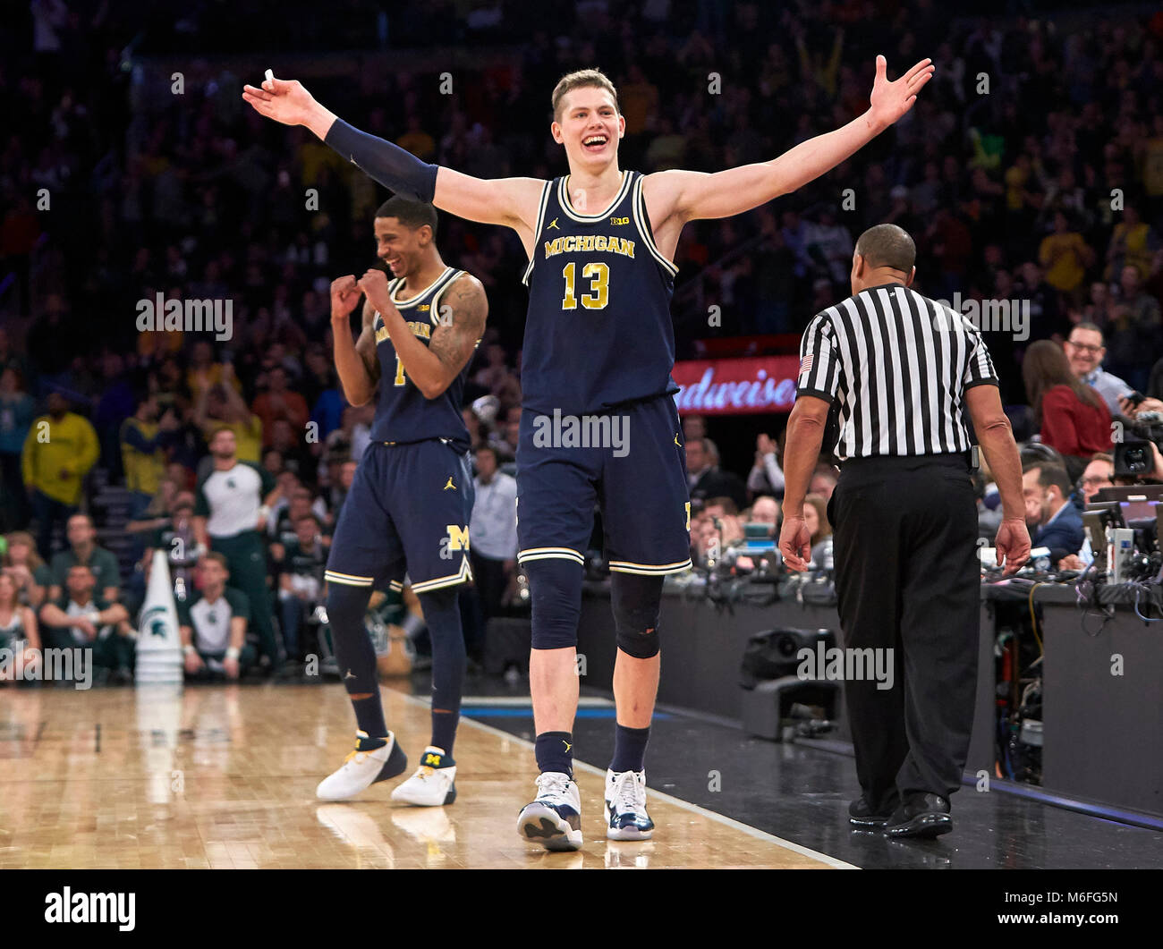 New York, New York, USA. 3rd Mar, 2018. Michigan Wolverines forward ...