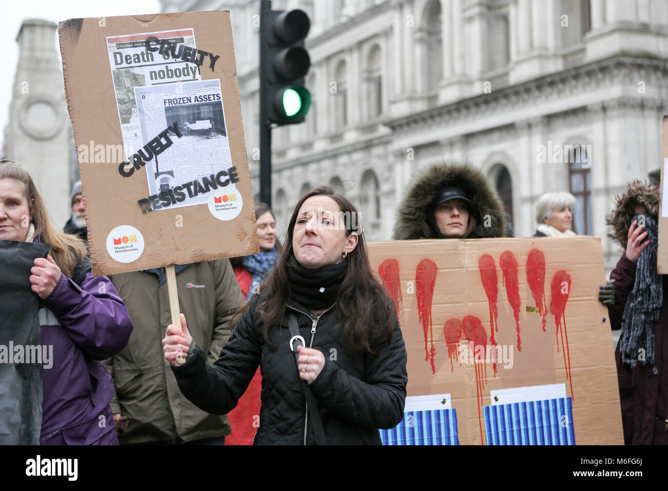 3rd March, 2018. Protest outside Downing Street to call for better ...