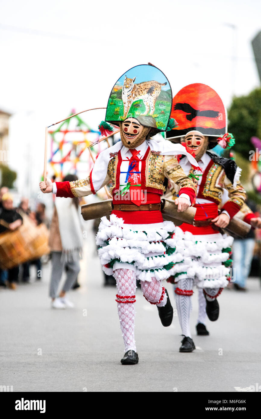 Siero, Spain. 3rd March, 2018. Os peliqueiros, a Spanish traditional ...